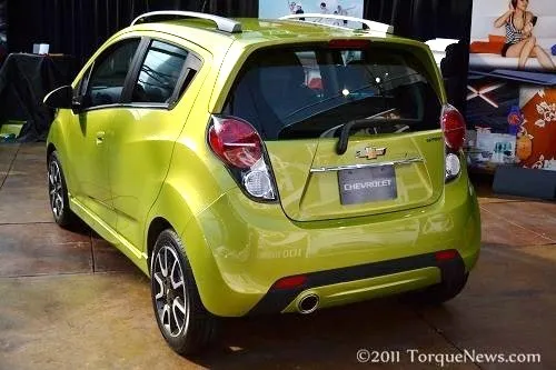 A look at the 2012 Chevy Spark from the back